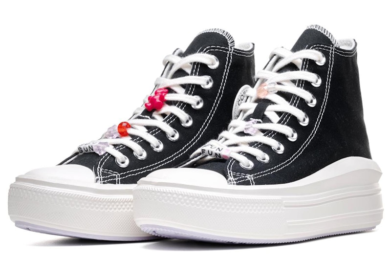 Converse Chuck Taylor All Star Move Platform Hi DIY Beads Black (Women ...
