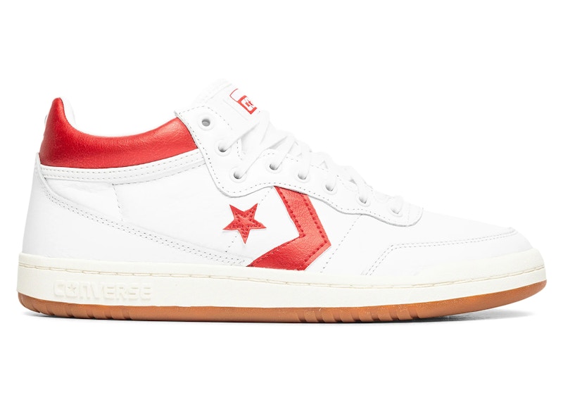 Converse Fastbreak Pro Leather Mid Metallic White Red Men's - A11938C - US