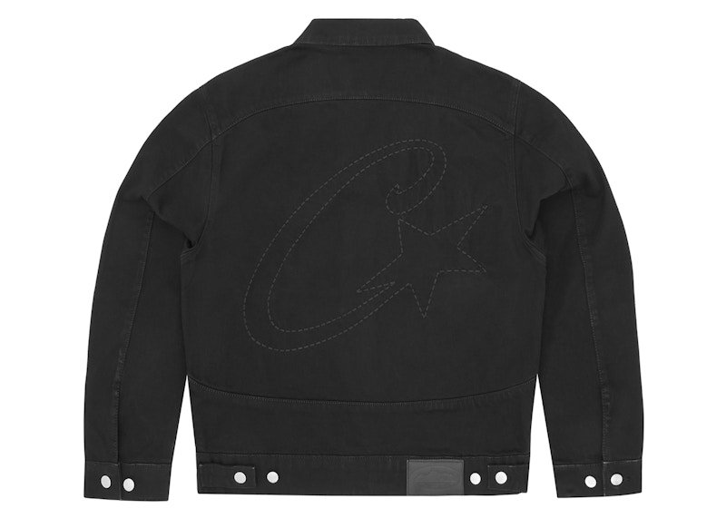 Corteiz C-Star Stitch-Down Denim Jacket Triple Black Men's - SS24 - US