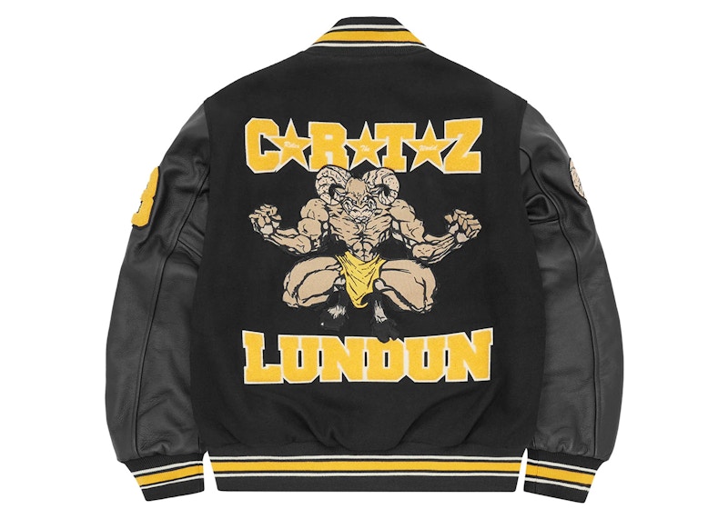 Corteiz CRTZ Goat Varsity Jacket Black Men's - FW23 - US