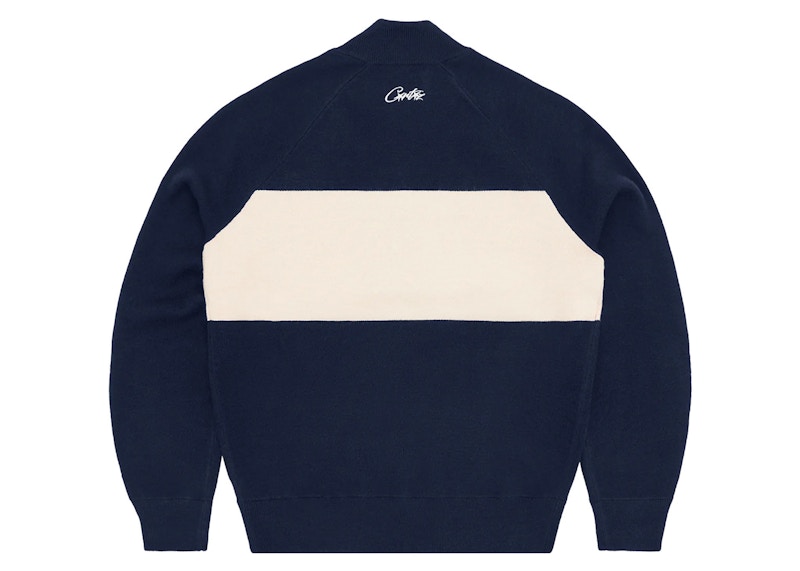 Corteiz CRTZ Knit Zip Up Navy Men's - SS24 - US