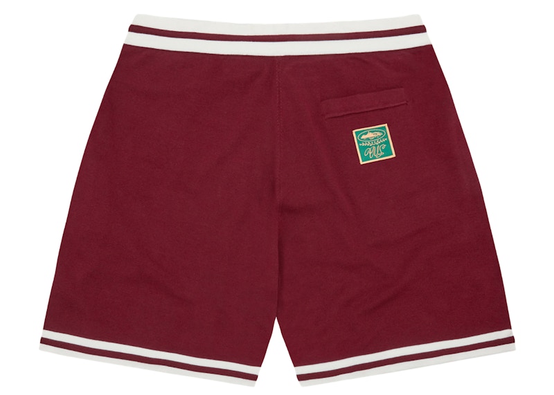 Corteiz Deala Knit Shorts Burgundy Men's - SS24 - US