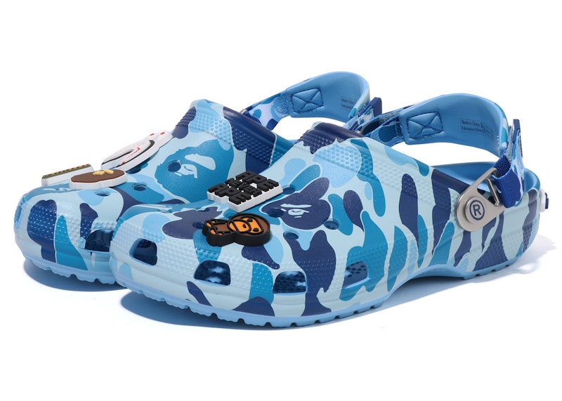 Crocs Classic Clog A Bathing Ape ABC Camo Blue メンズ - 209627-4TB - JP