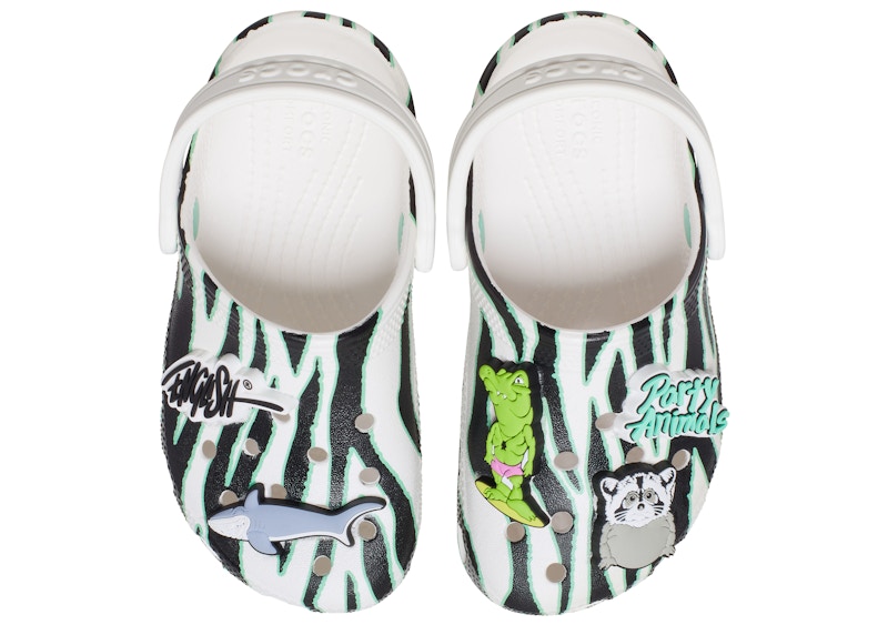 Crocs Classic Clog Ron English Party Animals Zebra White (PS) Kids ...