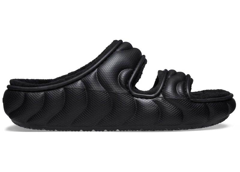 Crocs Classic Cozzzy Overpuff Sandal Black Men's - 210074-001 - US