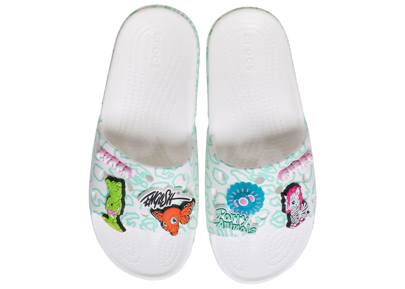 Crocs Classic Sandal Ron English Party Animals Cheetah White (W ...