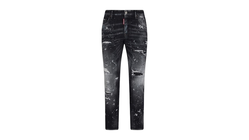 Dsquared2 Skater Jean Paint Splatter Wash Jeans Black Men's - FW24 - US