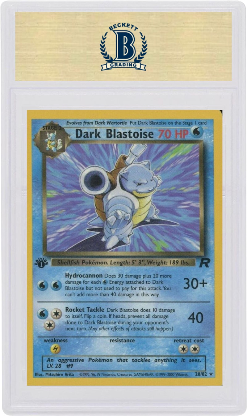Dark Blastoise 2000 Pokemon TCG Rocket 1st Edition #20 (PSA or BGS ...