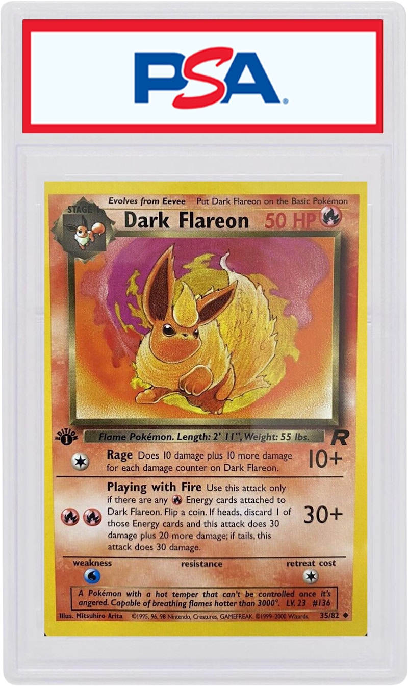 Dark Flareon 2000 Pokemon TCG Rocket 1st Edition #35 (PSA or BGS Graded ...