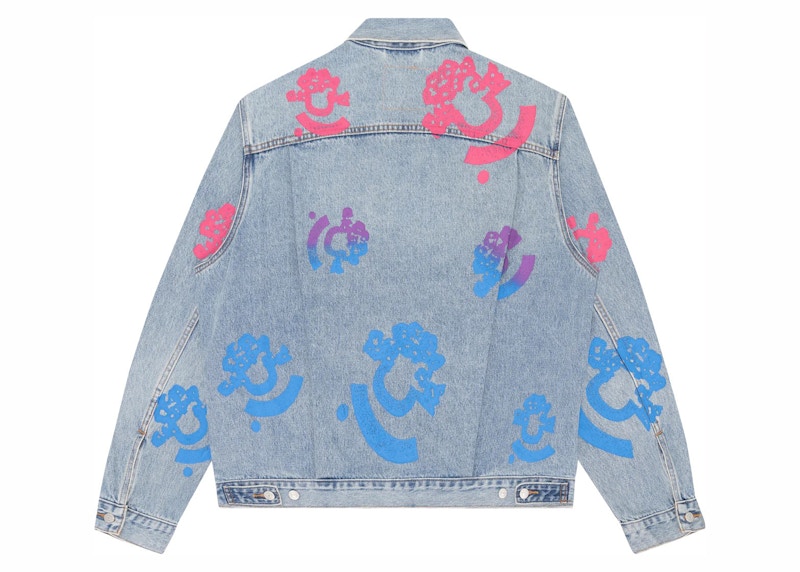 Denim Tears Bstroy Tears Type-2 Light Wash Denim Trucker Jacket Pink ...