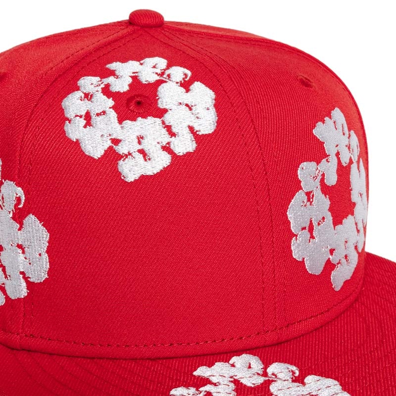 Denim Tears New Era Cotton Wreath 59/50 Cap Red Men's - FW23 - US