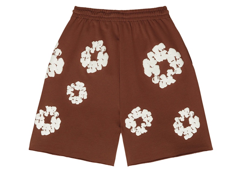 Denim Tears The Cotton Wreath Shorts Brown Men's - FW23 - US