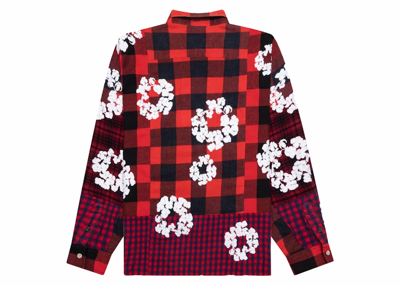 Denim Tears x Readymade Check L/S T-shirt Red Men's - FW23 - US