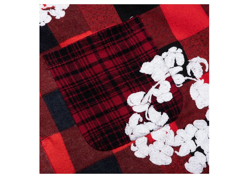 Denim Tears x Readymade Check L/S T-shirt Red Men's - FW23 - US