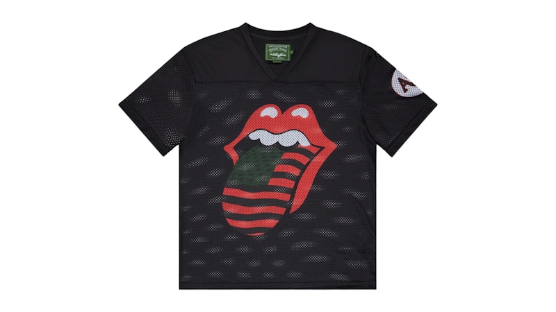 Denim Tears x Rolling Stones Football Jersey Black Men's - FW25 - US