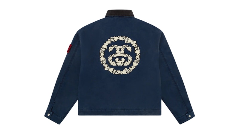Denim Tears x Stussy Never Renege Canvas Work Jacket Navy/Black Men's ...