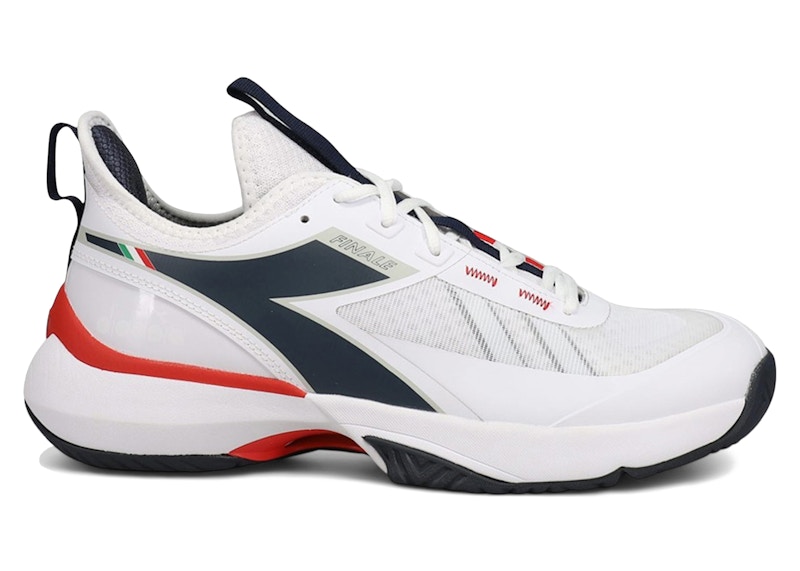 Diadora Finale AG White Blue Corsair Fiery Red Men's - 101.179359 D0274 ...
