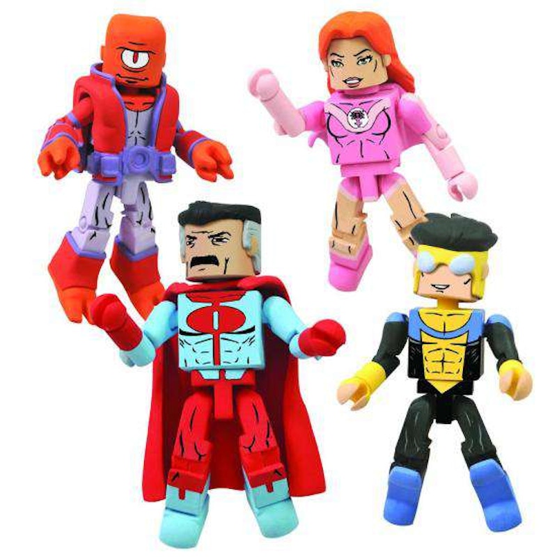 Diamond Select Toys Invincible Minimates Invincible, Atom Eve, Omni-Man ...