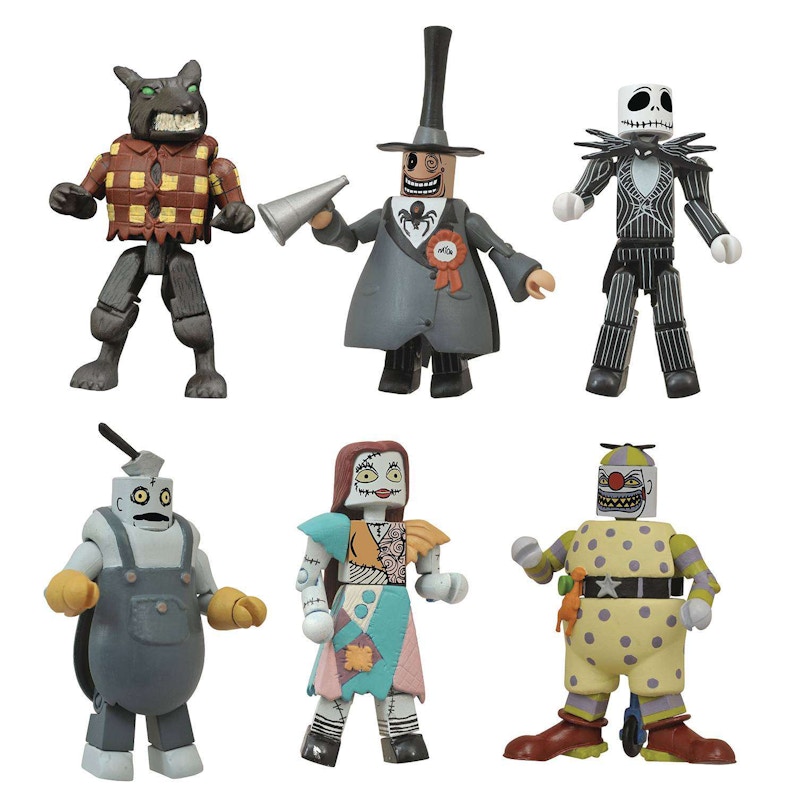 Diamond Select Toys Nightmare Before Christmas Minimates Jack, Sally ...