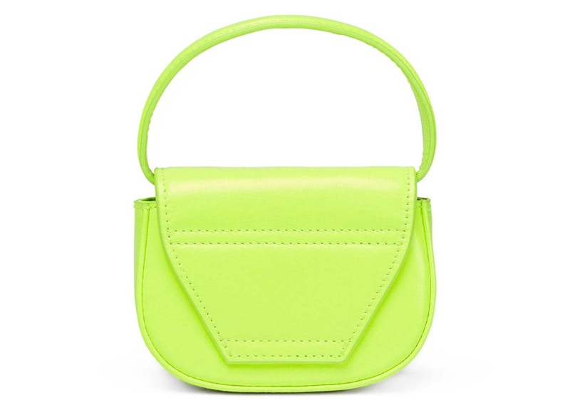 Diesel 1DR XS Mini Bag Yellow Fluo in Cow Leather with Silver-tone - US