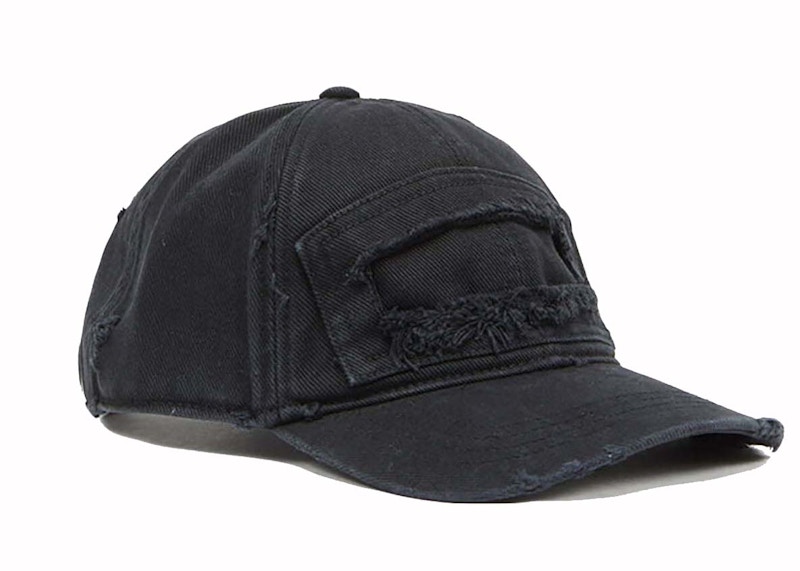 Diesel C-Thurs Baseball Cap with Cut-Out Patch Black - GB