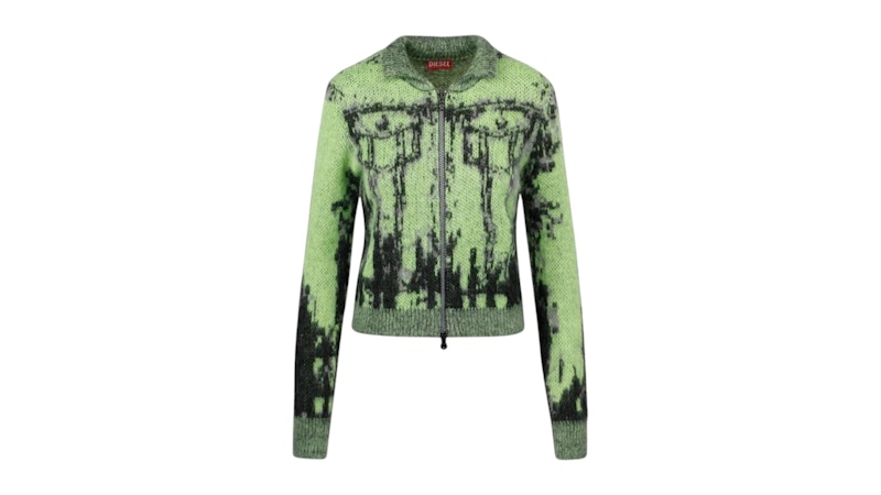 Diesel M-Taphos Cara Zip Up Sweater Green - US