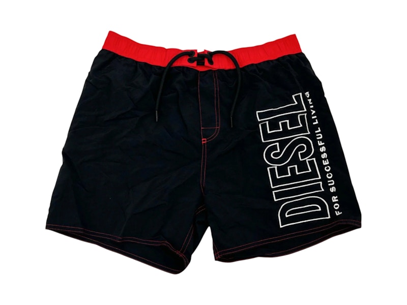 Diesel Wave Boxer Swim Shorts Black Men's - US