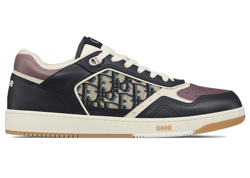 Dior B27 Low Deep Blue Plum Dior Oblique Jacquard Men's - 3SN272ZIR ...