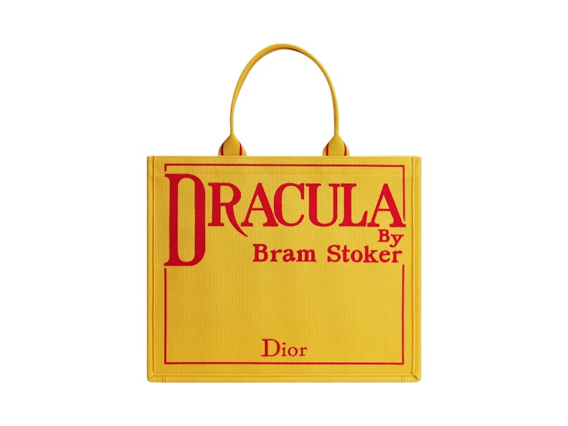 Dior Large Dracula Book Tote Yellow/Red - US