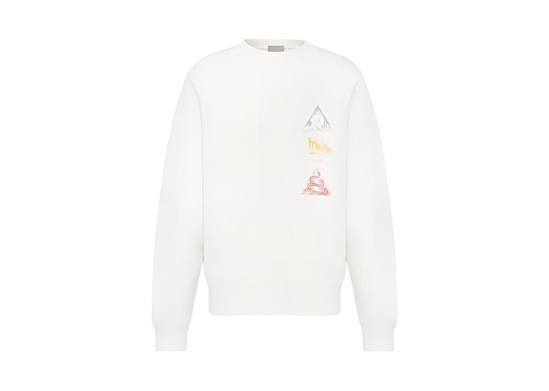 Dior Logo Printed Crewneck Sweatshirt White Men's - US