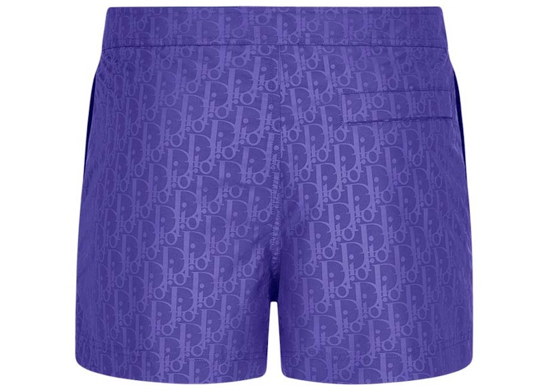 Dior Oblique Short Swim Shorts Bleu Men's - US