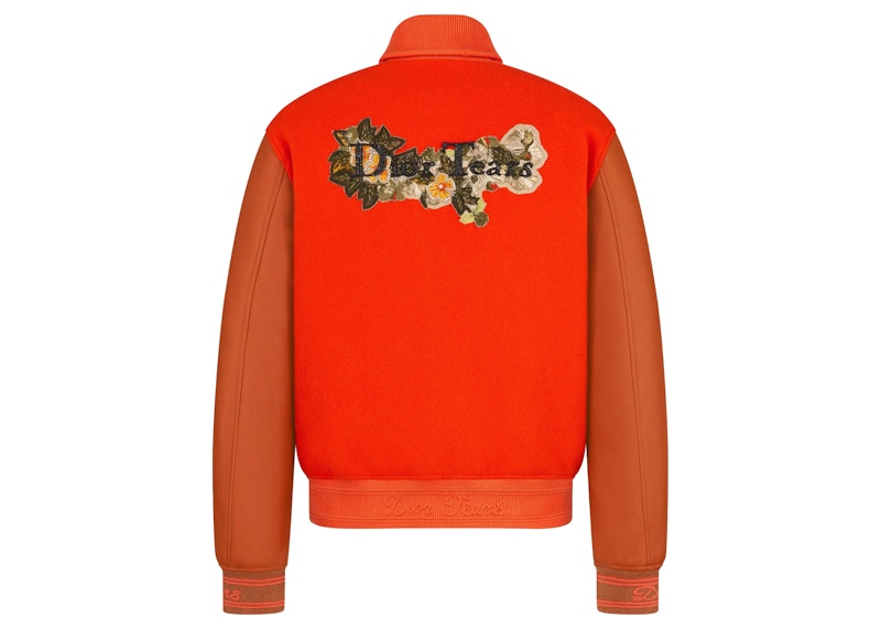 Dior x Denim Tears Leather Cashmere Jacket Red Men's - SS23 - US