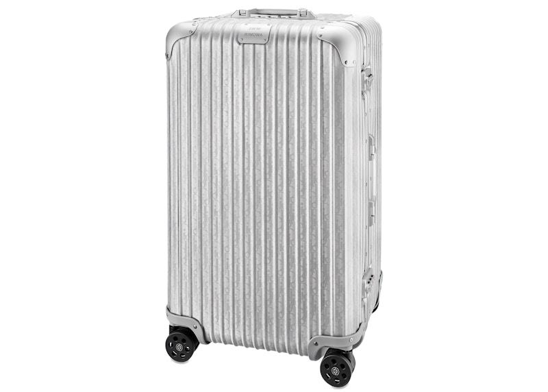 Dior x RIMOWA 4-Wheel Large Suitcase Aluminium Dior Oblique Silver in ...