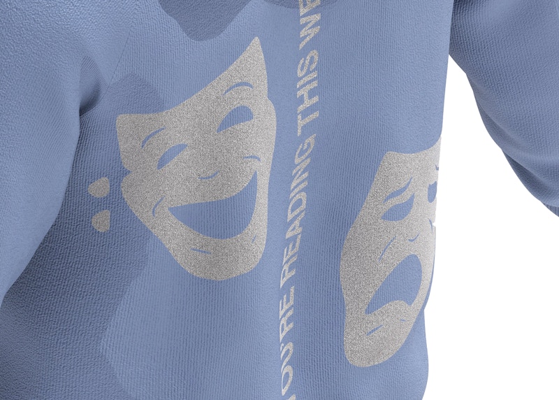 Drake Air Drake Masks Hoodie Pale Blue Men's - SS23 - US