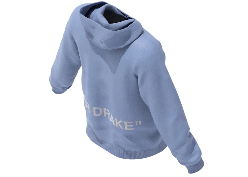 Drake Air Drake Quotes Hoodie Pale Blue Men's - SS23 - US