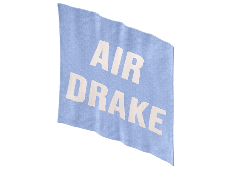 Drake x The Elder Statesmen Air Drake Large Logo Blanket Pale Blue Men ...