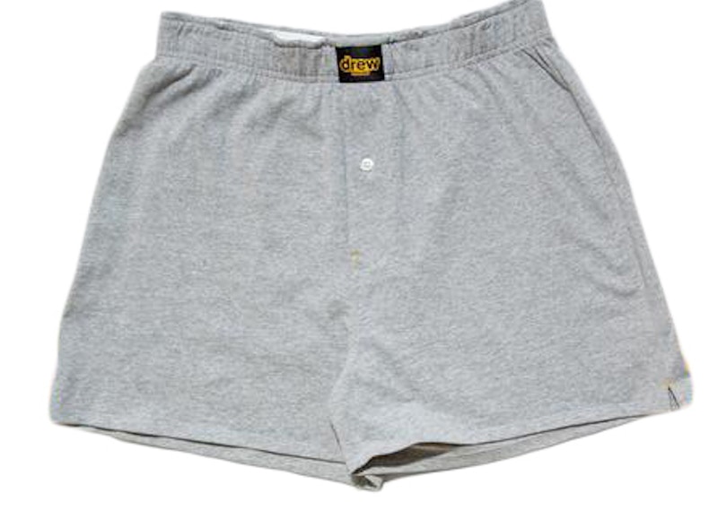 drew house basic boxer shorts heather grey - SS21