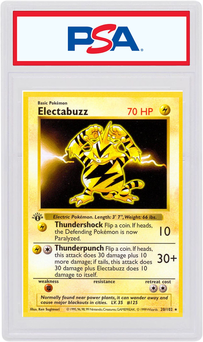 Electabuzz 1999 Pokemon TCG Base Set 1st Edition #20/102 (PSA or BGS ...