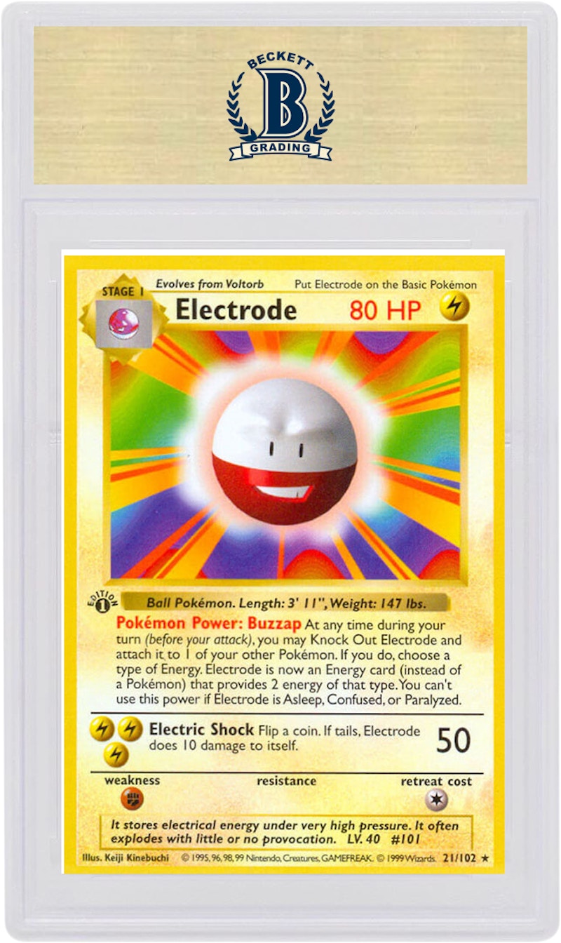 Electrode 1999 Pokemon TCG Base Set 1st Edition #21/102 - 1999 - US
