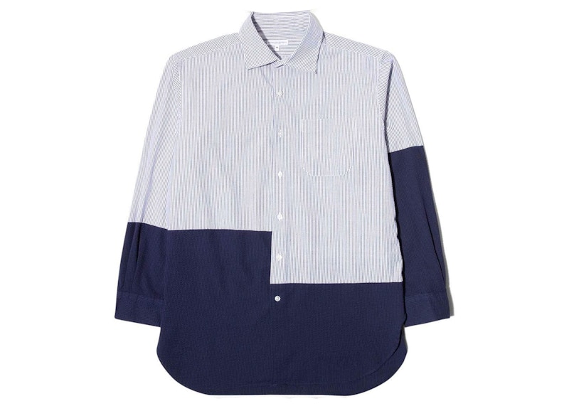 Engineered Garments Spead Collar Shirt Natural Blue Men's - SS21 - US