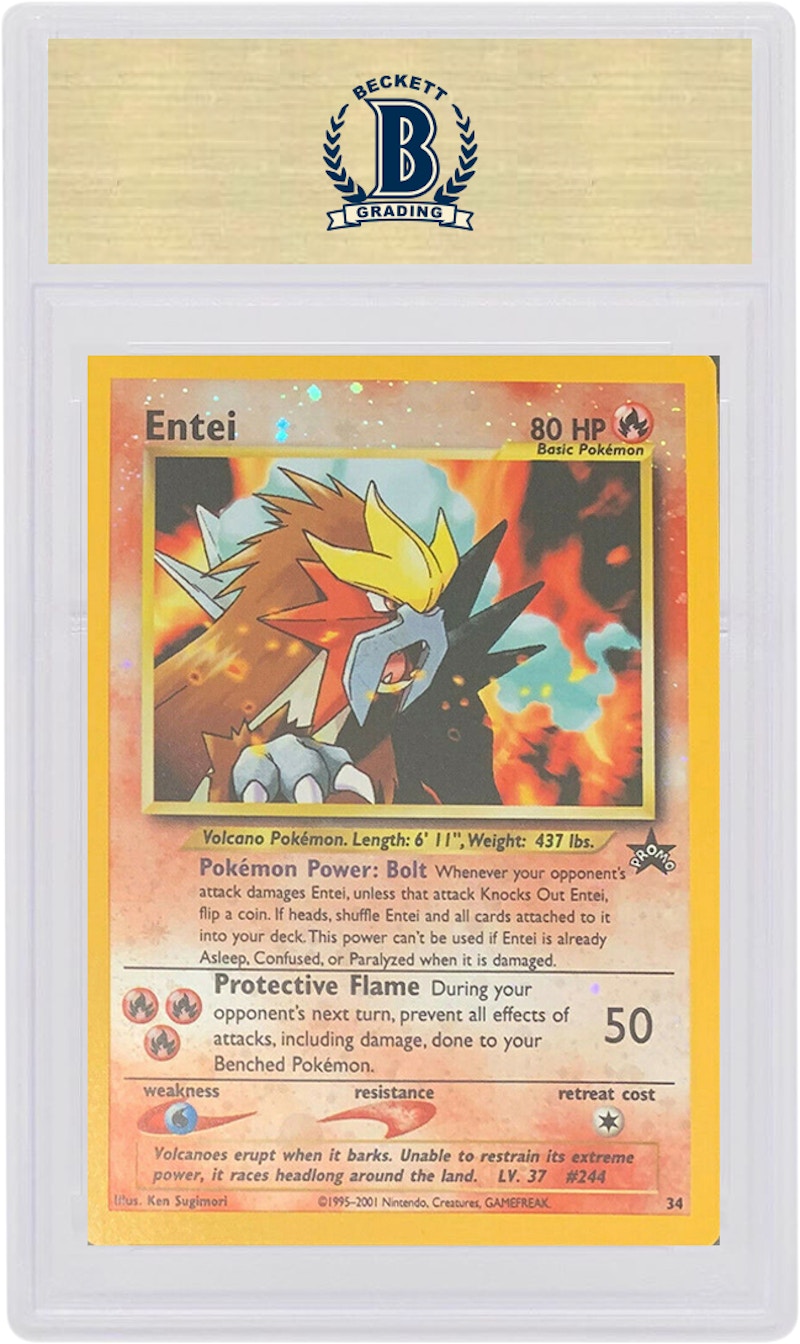 Entei 2001 Pokemon TCG 3 Movie Promo Reverse Holo #34 (PSA or BGS ...