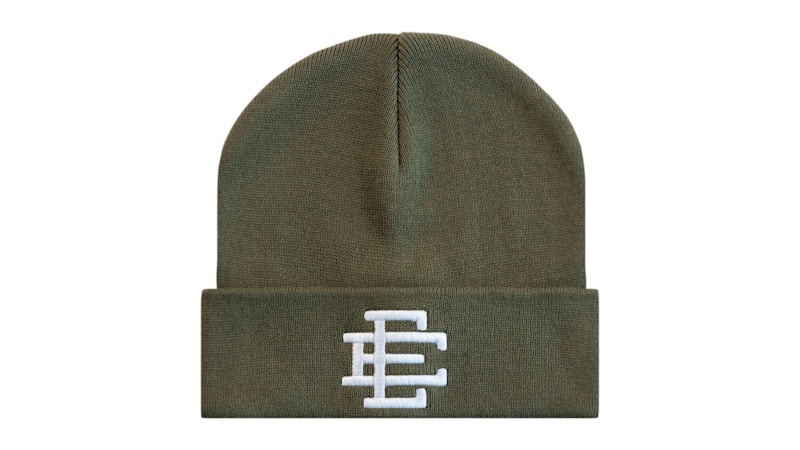 Eric Emanuel EE Beanie Olive Green/White Men's - SS25 - US