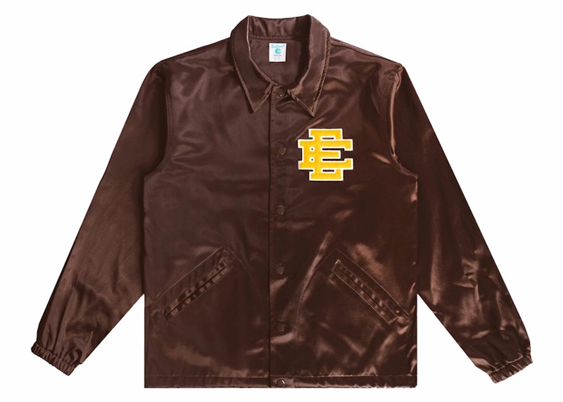 Eric Emanuel EE Coaches Jacket Brown/Yellow Men's - SS24 - US