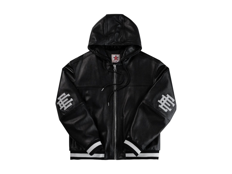 Eric Emanuel EE Leather Bomber Jacket Black Men's - FW24 - US