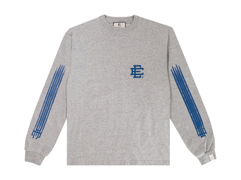 Eric Emanuel EE Long Sleeve T-Shirt Heather Grey/Blue Men's Eric Emanuel EE Long Sleeve T-Shirt Heather Grey/Blue Men's