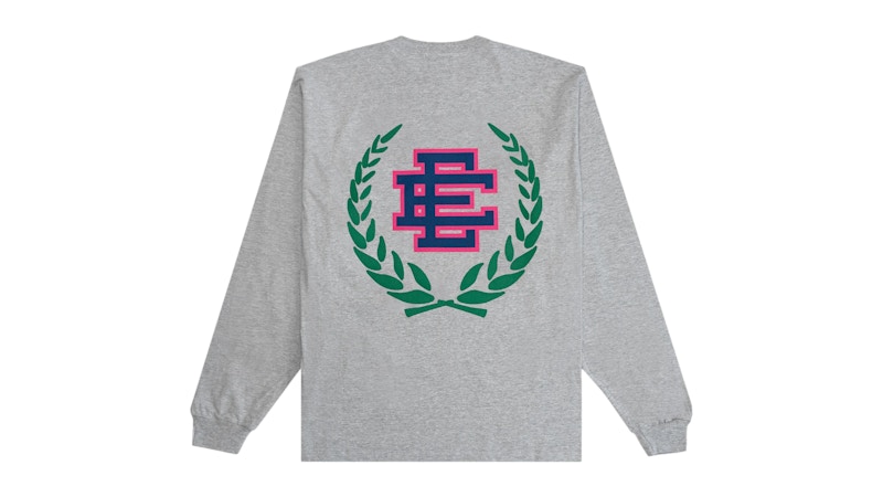 Eric Emanuel EE Long Sleeve Tee Heather Grey/Navy Men's - SS26 - US