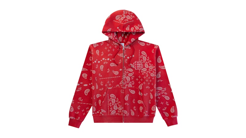 Eric Emanuel EE Zip-Up (SS25) Red Paisley Men's - SS25 - US