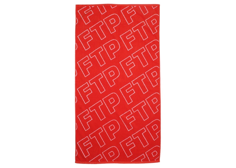 FTP All Over Outline Logo Towel Red - FW21