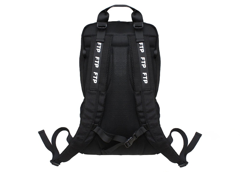 FTP Center Zip Logo Backpack Black Men's - FW21 - US