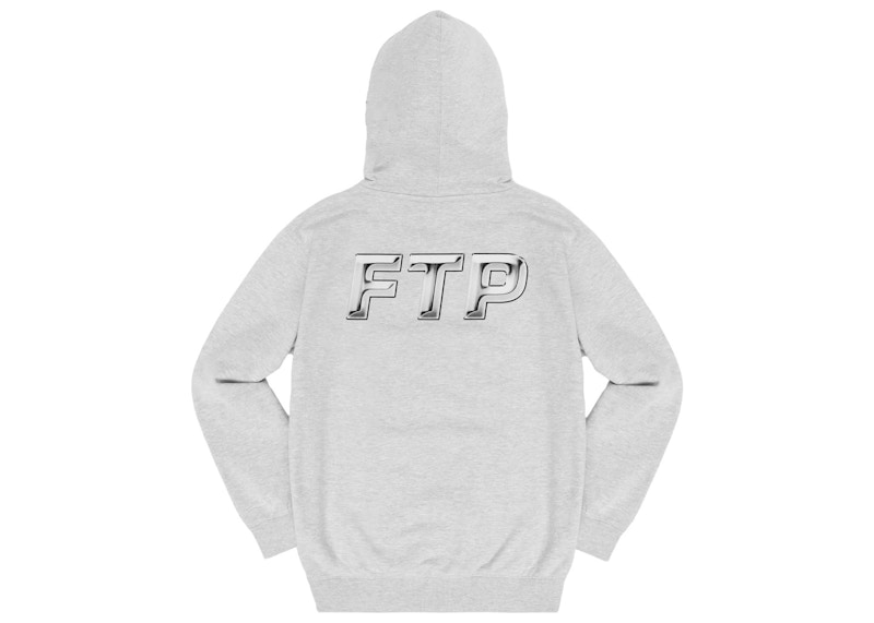 FTP Chrome Logo Pullover Heather Grey Men's - SS23 - US